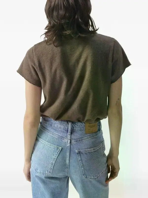 American Vintage Raw-edge T-shirt - Brown