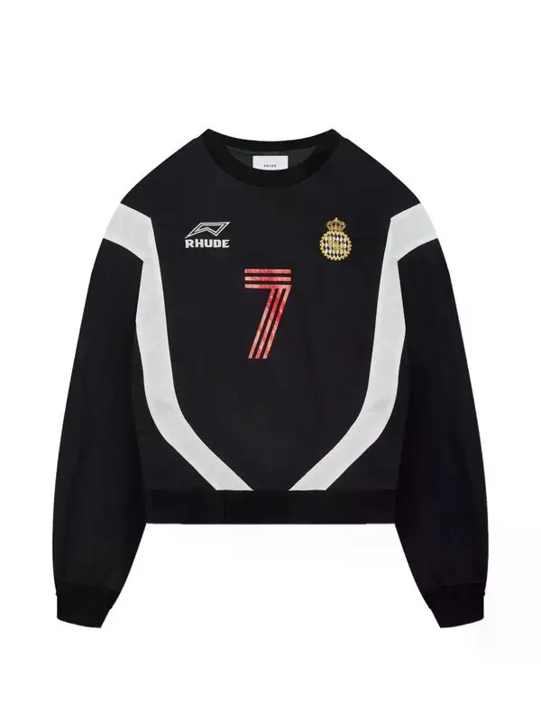 Rhude Lago Soccer Jersey Sweater - Black