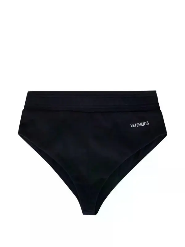 Vetements Logo-print Jersey Shorts - Black