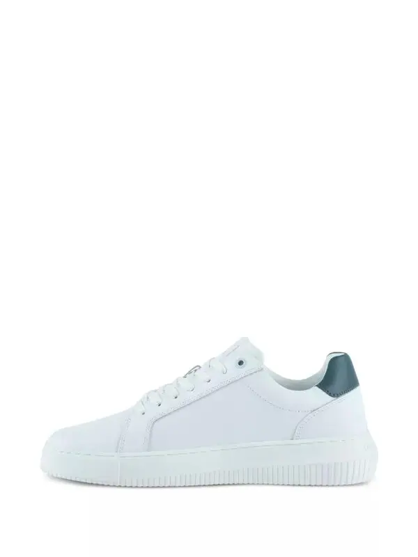 Calvin Klein Logo-print Leather Sneakers - White