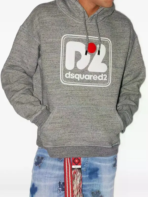 Dsquared2 Logo-print Oversized Hoodie - Grey