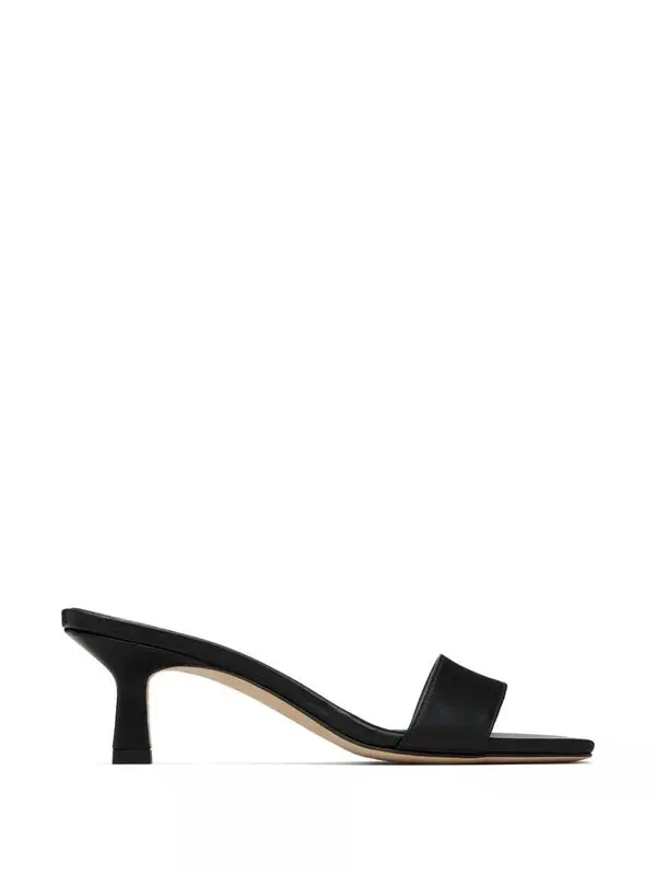 AeydĒ Square-toe Leather Sandals - Black