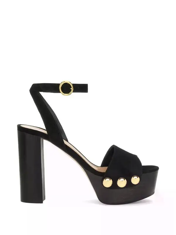 GIANVITO ROSSI Ardéa Studded Platform Sandals - Black