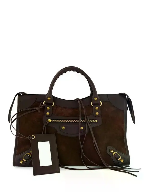 Balenciaga Le City Studded Leather Tote Bag