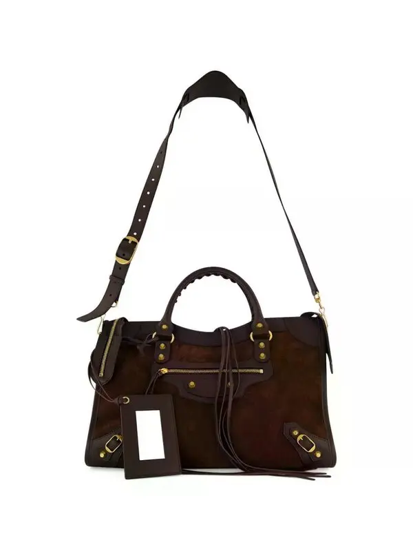 Balenciaga Le City Studded Leather Tote Bag
