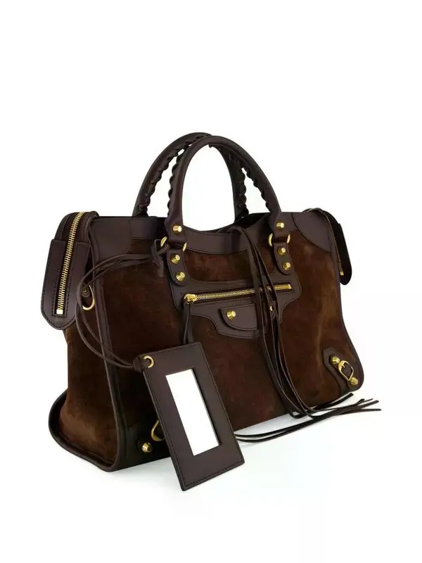 Balenciaga Le City Studded Leather Tote Bag