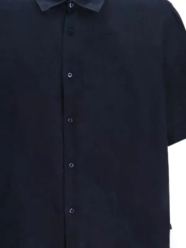 BOSS Short-sleeved Button-down Shirt - Blue