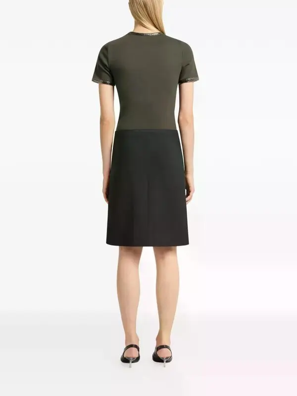 COURREGES Vinyl-trim Logo-patch T-shirt - Green