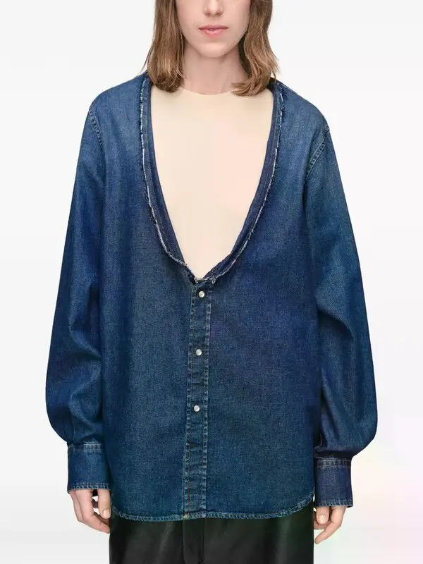 MAISON MARGIELA Folded Collar Denim Shirt