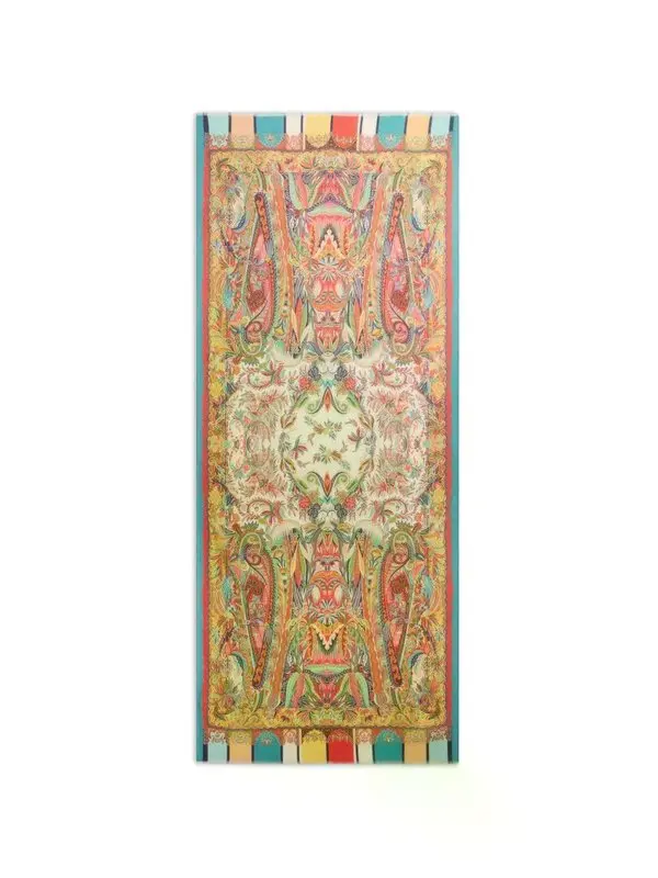 Etro Paisley-foliage Scarf - Orange