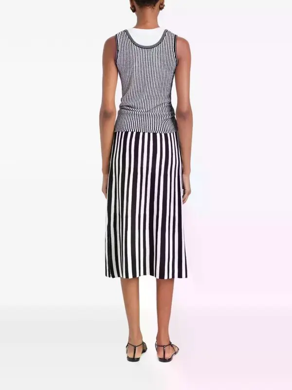Proenza Schouler White Label Isley Ribbed-knit Midi Skirt - Black