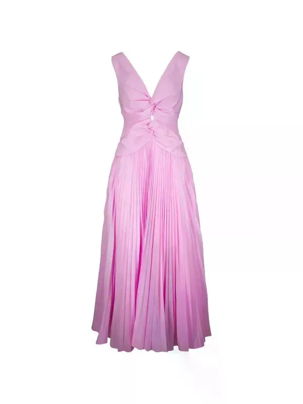 Simkhai Vivianne Tulip Pleated Cutout-detail Dress - Pink