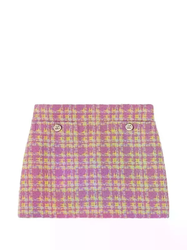 Gucci Bouclé Mini Skirt - Pink