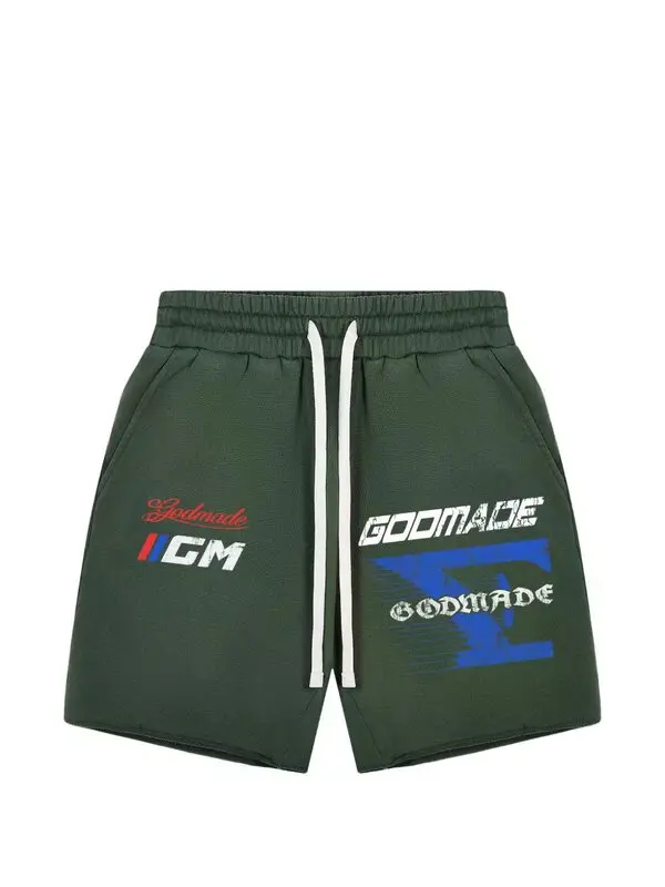 GODMADE Logo-print Track Shorts