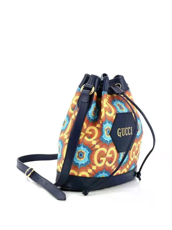 Gucci 100 Ophidia Limited Edition Coated Canvas Bucket Bag - Multicolour