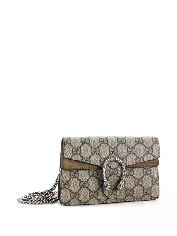 Gucci Dionysus Gg Coated Canvas Super Mini Crossbody Bag - Brown