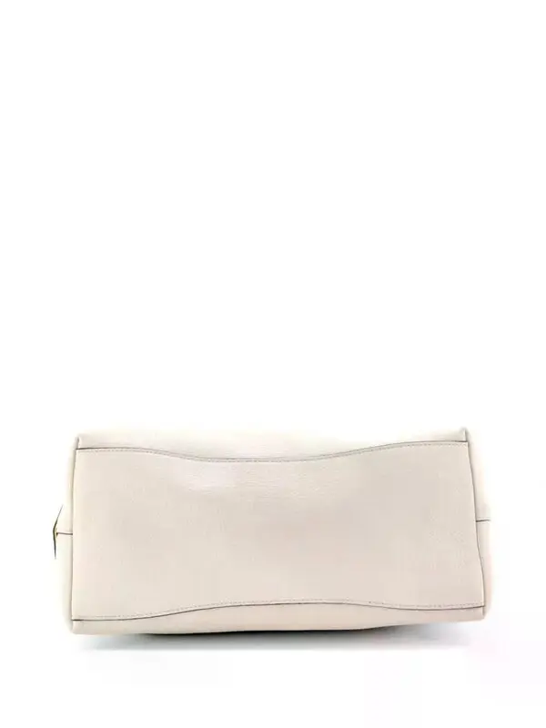 Prada Logo Embossed Vitello Daino Medium Hobo Bag