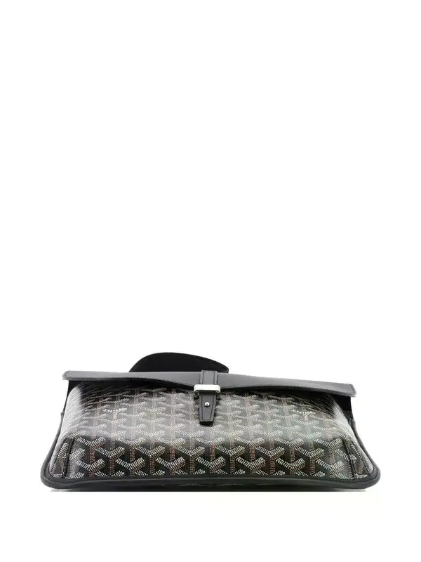 Goyard Coursier Messenger Bag Coated Canvas And Leather - Black