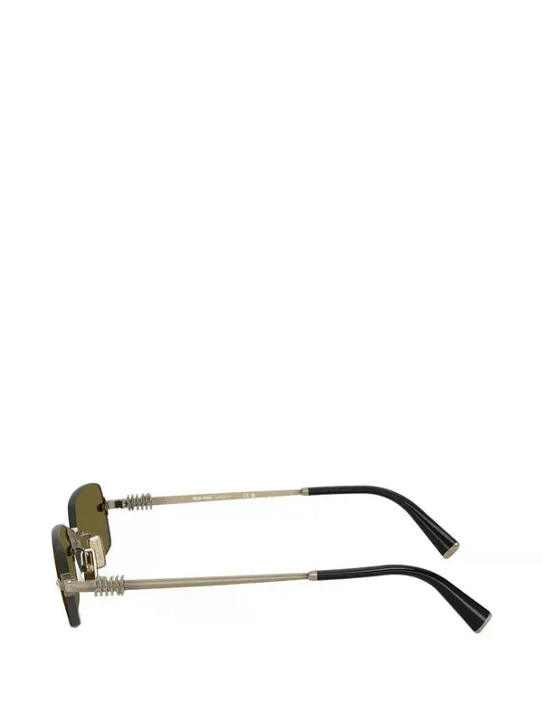 Miu Miu Rectangle-frame Sunglasses - Silver