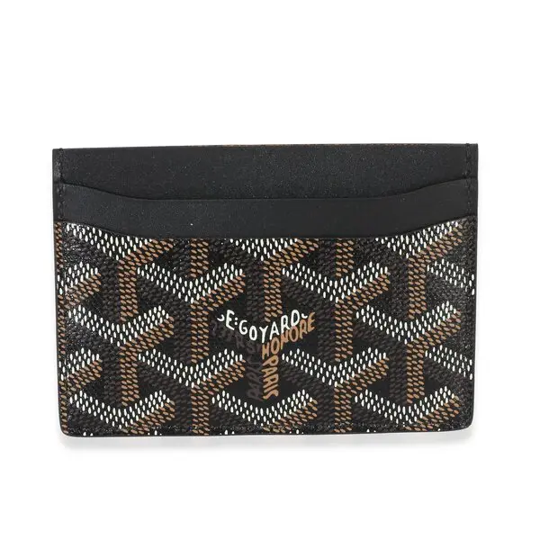 Goyard Goyardine Canvas Saint Sulpice Card Holder - Black