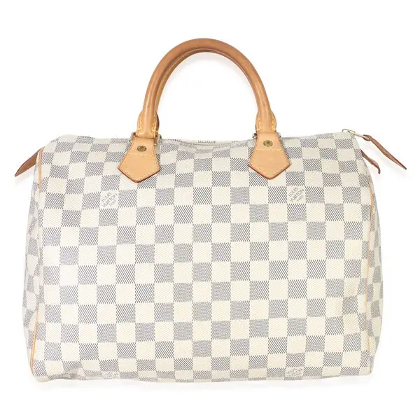 LOUIS VUITTON Damier Azur Canvas Speedy 30 - Beige
