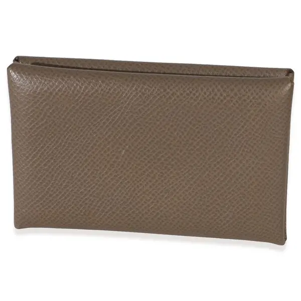 Hermès Etoupe Epsom Calvi Card Holder