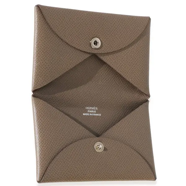 Hermès Etoupe Epsom Calvi Card Holder