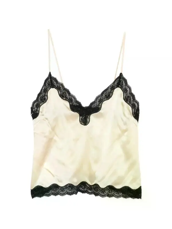 ROTATE BY BIRGER CHRISTENSEN Lace-trimmed Camisole Top - Neutrals