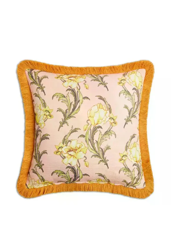 La DoubleJ Outdoor Cushion With Fringes - Green