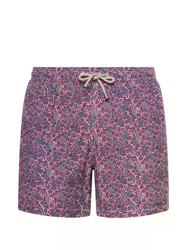 MC2 SAINT BARTH Paisley-print Swim Shorts - Pink
