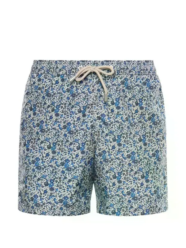 MC2 SAINT BARTH Floral-print Swim Shorts - Neutrals