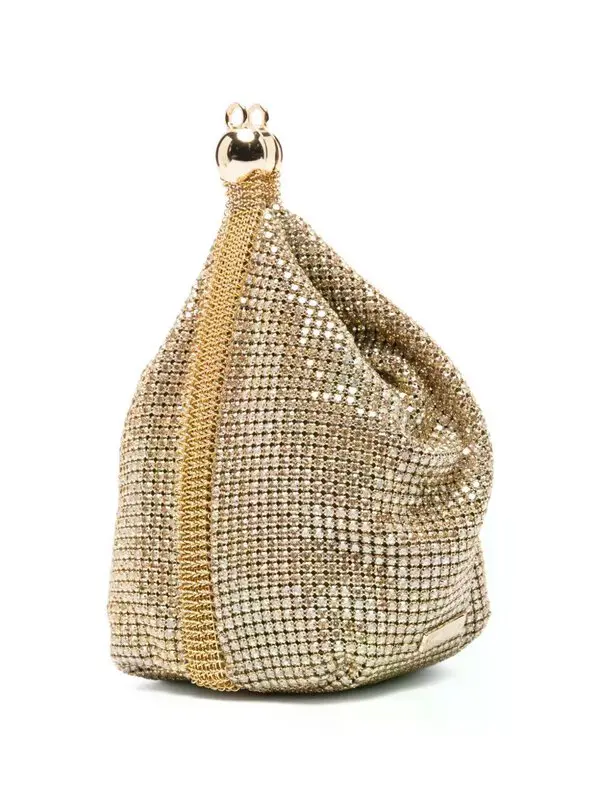 Cult Gaia Rue Crystal-embellished Clutch - Gold