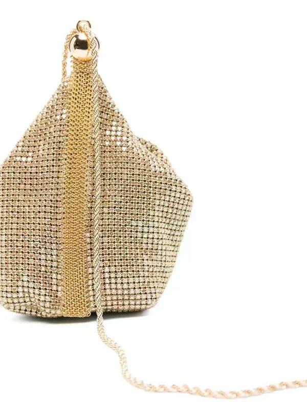 Cult Gaia Rue Crystal-embellished Clutch - Gold