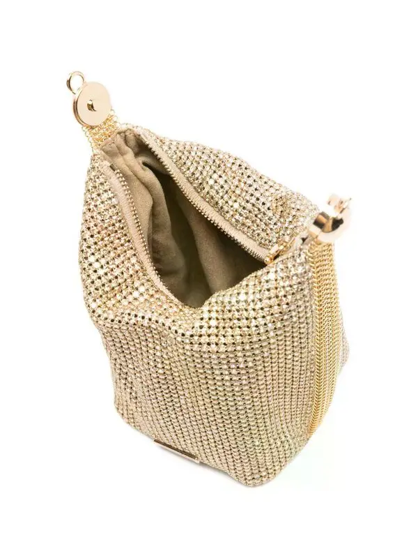 Cult Gaia Rue Crystal-embellished Clutch - Gold