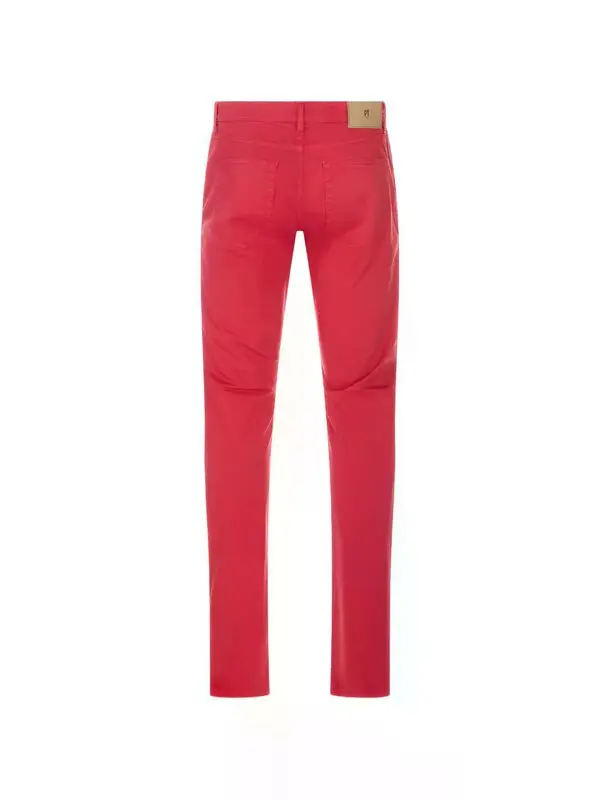 PT TORINO Logo-patch Slim-fit Trousers - Red
