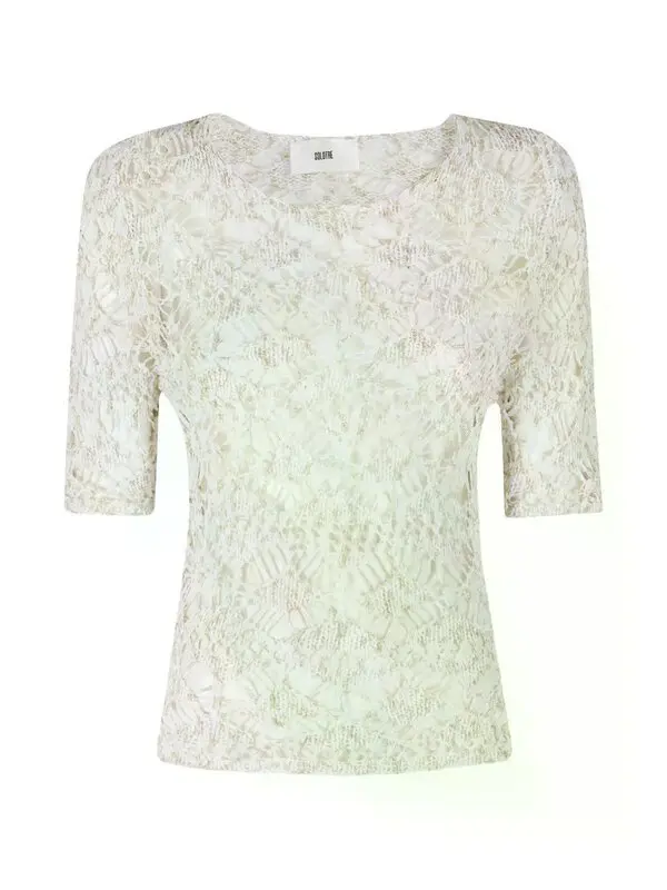 SOLOTRE Crochet-knit Top