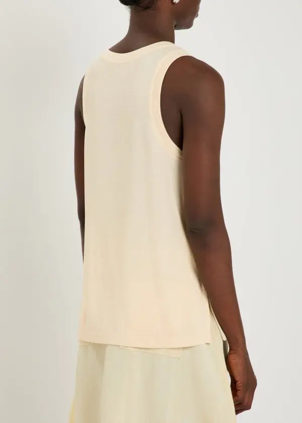 Studio Nicholson Scoop-neck Woven Tank Top - Beige
