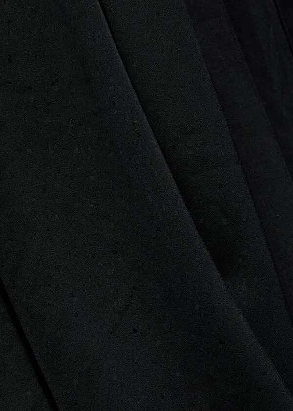 Vince Panelled Straight-leg Satin Trousers - Black