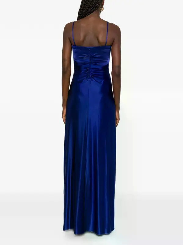 Max Mara Oggetti Ruched Maxi Dress - Blue