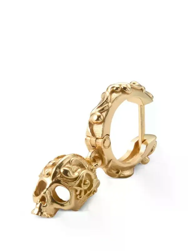 Emanuele Bicocchi Skull-pendant Hoop Earring - Gold