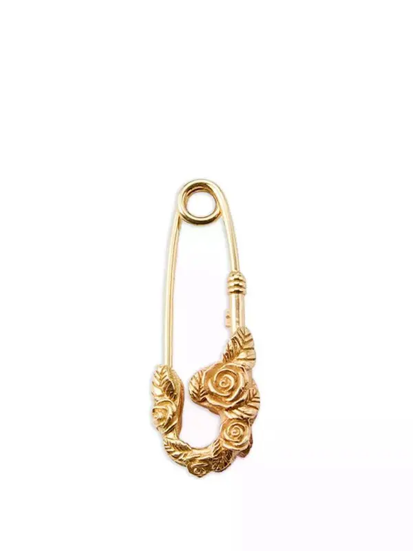 Emanuele Bicocchi Rose-detail Safety-pin Earring - Gold