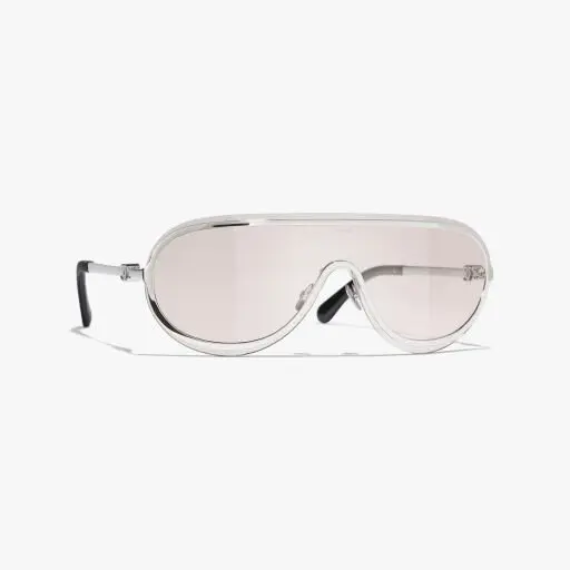 Chanel Shield Sunglasses - Silver
