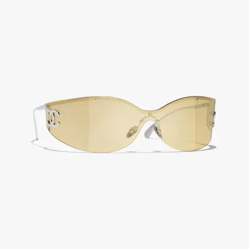 Chanel Shield Sunglasses - Silver