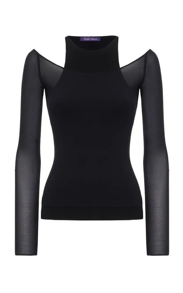 Ralph Lauren Maxine Silk Jersey Top - Black