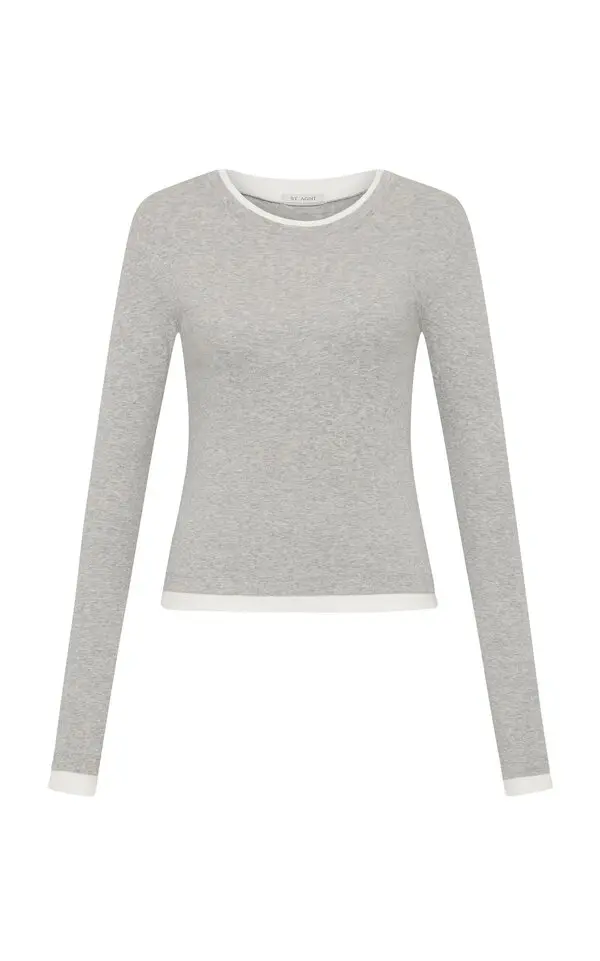 ST. AGNI Long Sleeve Organic-cotton Top