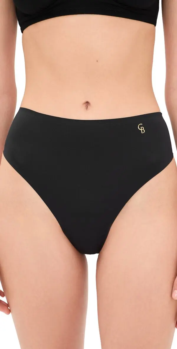 Cosabella Lisciante High Waisted Thong - Black
