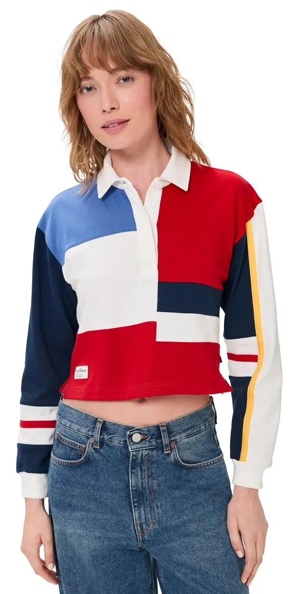 ROWING BLAZERS Color Block Rugby Shirt - Primary Colorblock