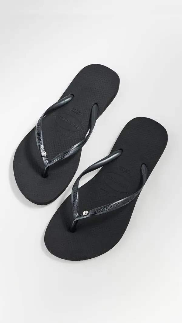 Havaianas Slim Crystal Sw Ii Sandals - Black