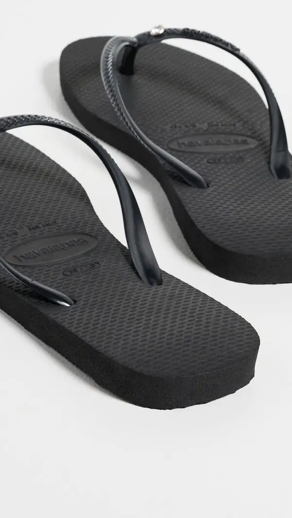 Havaianas Slim Crystal Sw Ii Sandals - Black