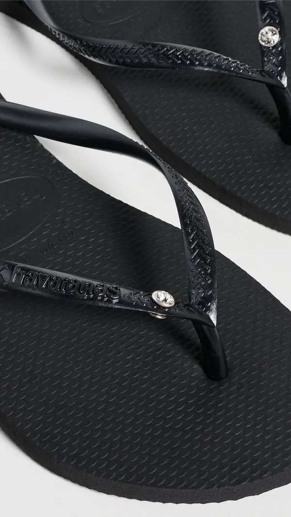 Havaianas Slim Crystal Sw Ii Sandals - Black